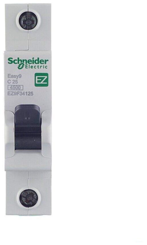 Автоматический выключатель Schneider Electric Easy9 (EZ9F34125) 1P 25А тип C 4,5 кА 220 В на DIN-рейку