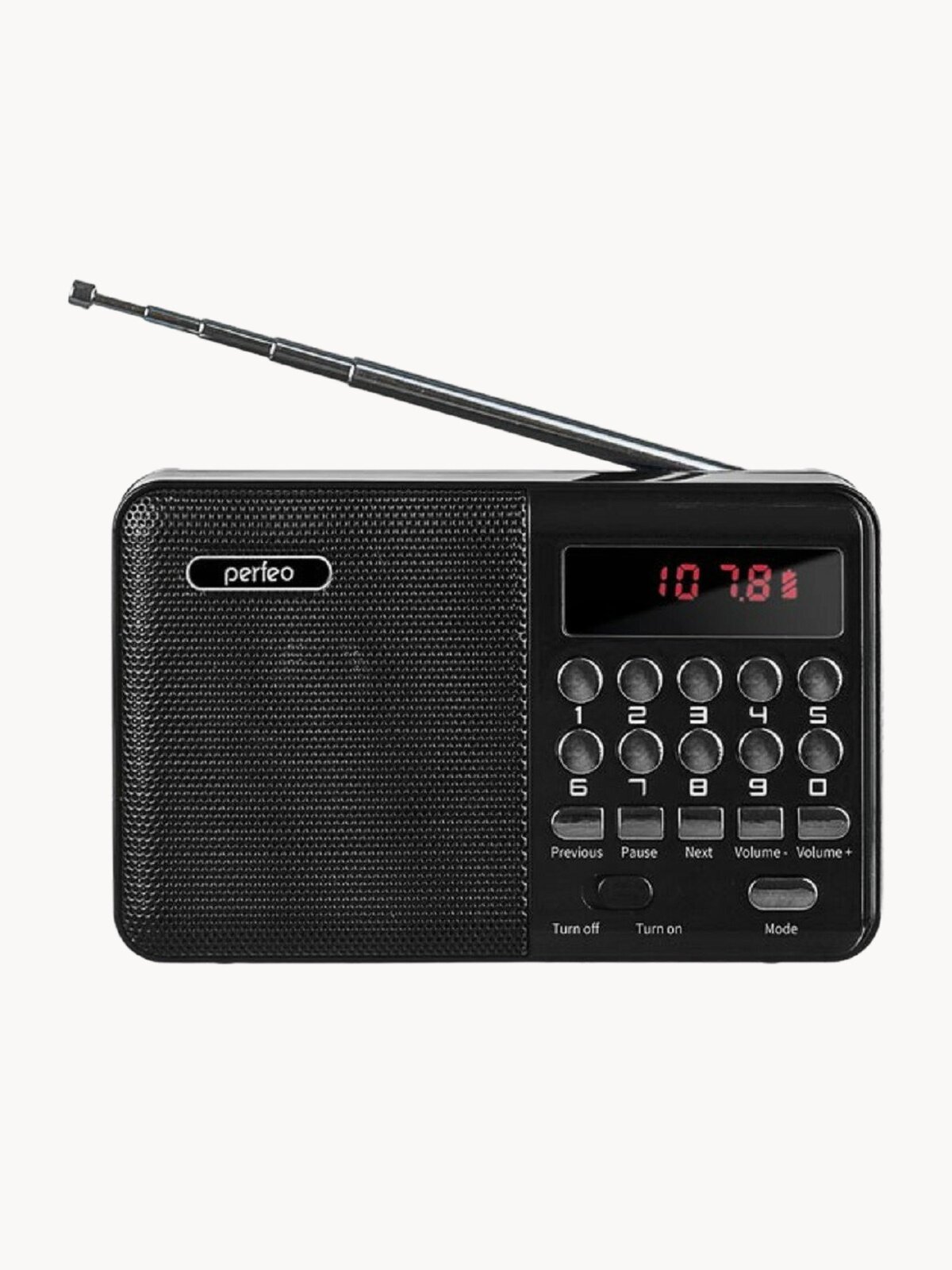 Perfeo Радиоприемник радиоприемник цифровой PALM FM+ 87.5 - 108МГц MP3 питание USB или 18650 черный i90 - BL PF A4870