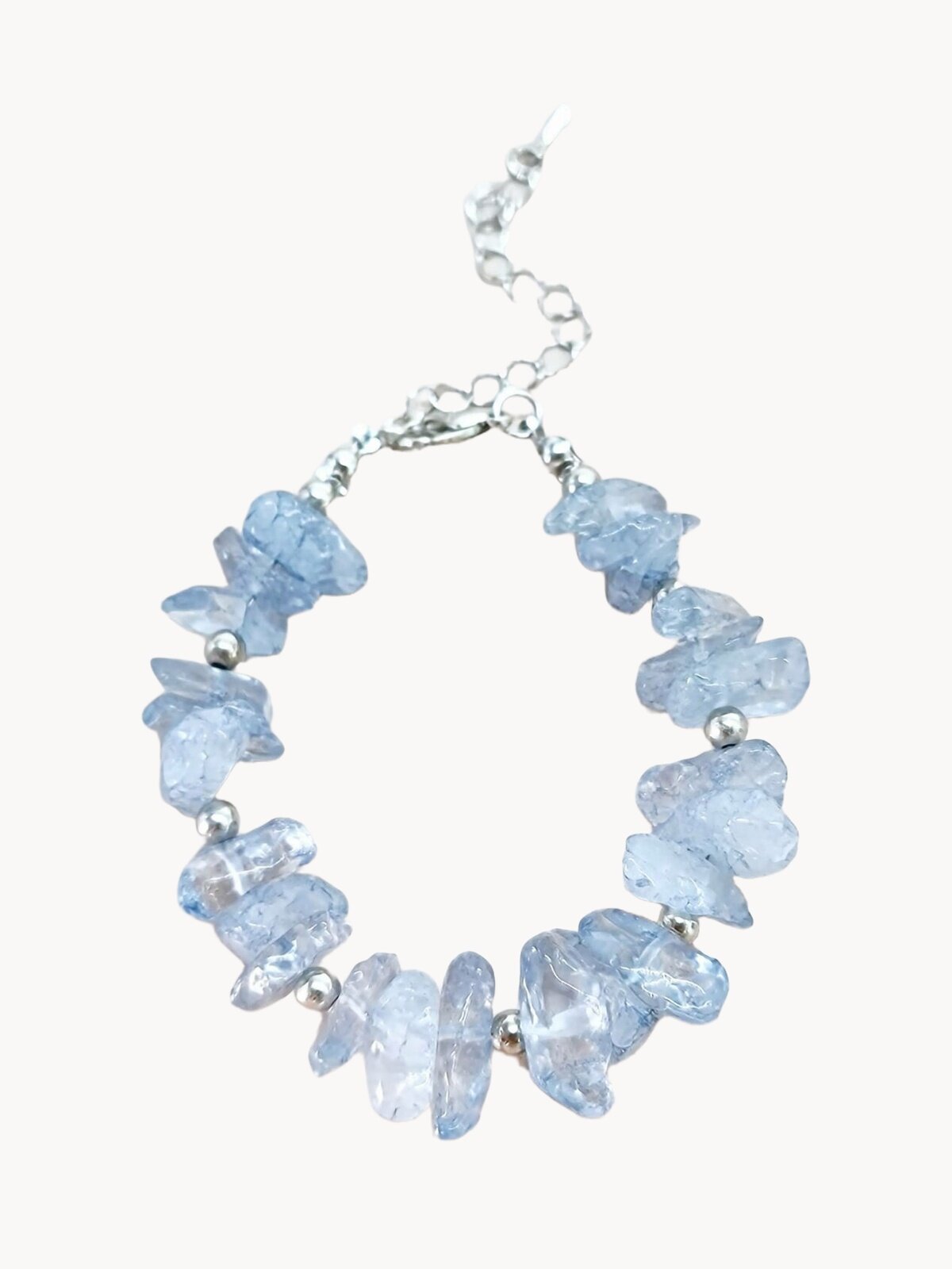 Браслет-цепочка, аквамарин