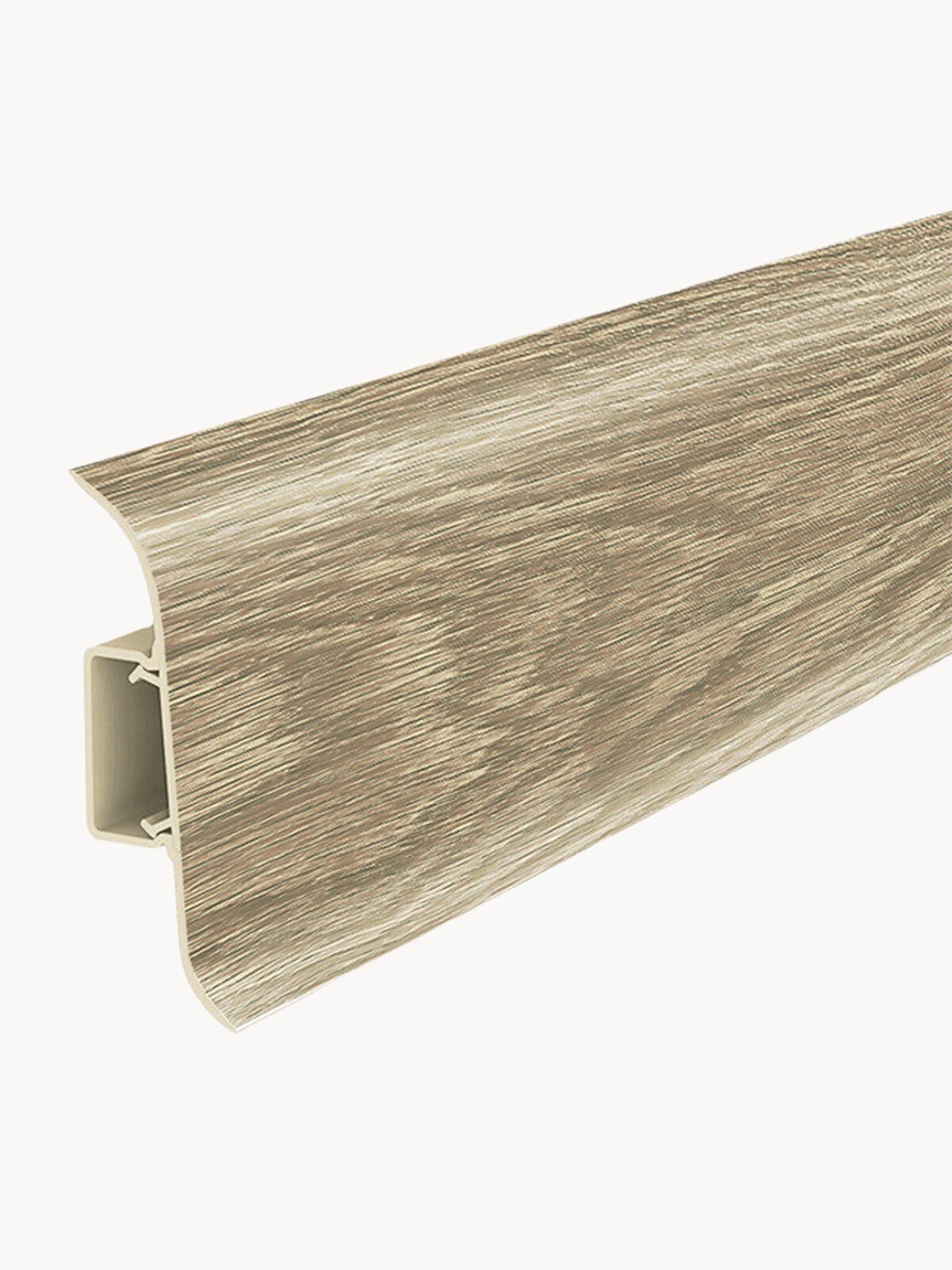 Плинтус ПВХ напольный Идеал Классик 55 мм дуб мокко 2200 мм