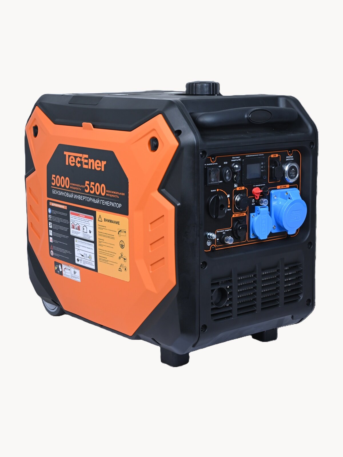 Инверторный бензиновый генератор TecEner TE 6000Lis (5.5 кВт) с электростартером