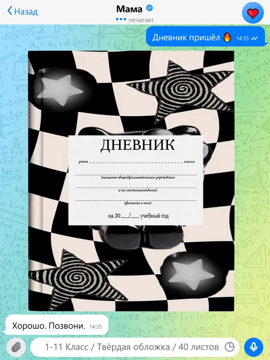 Школьный дневник с принтом y2k pinterest