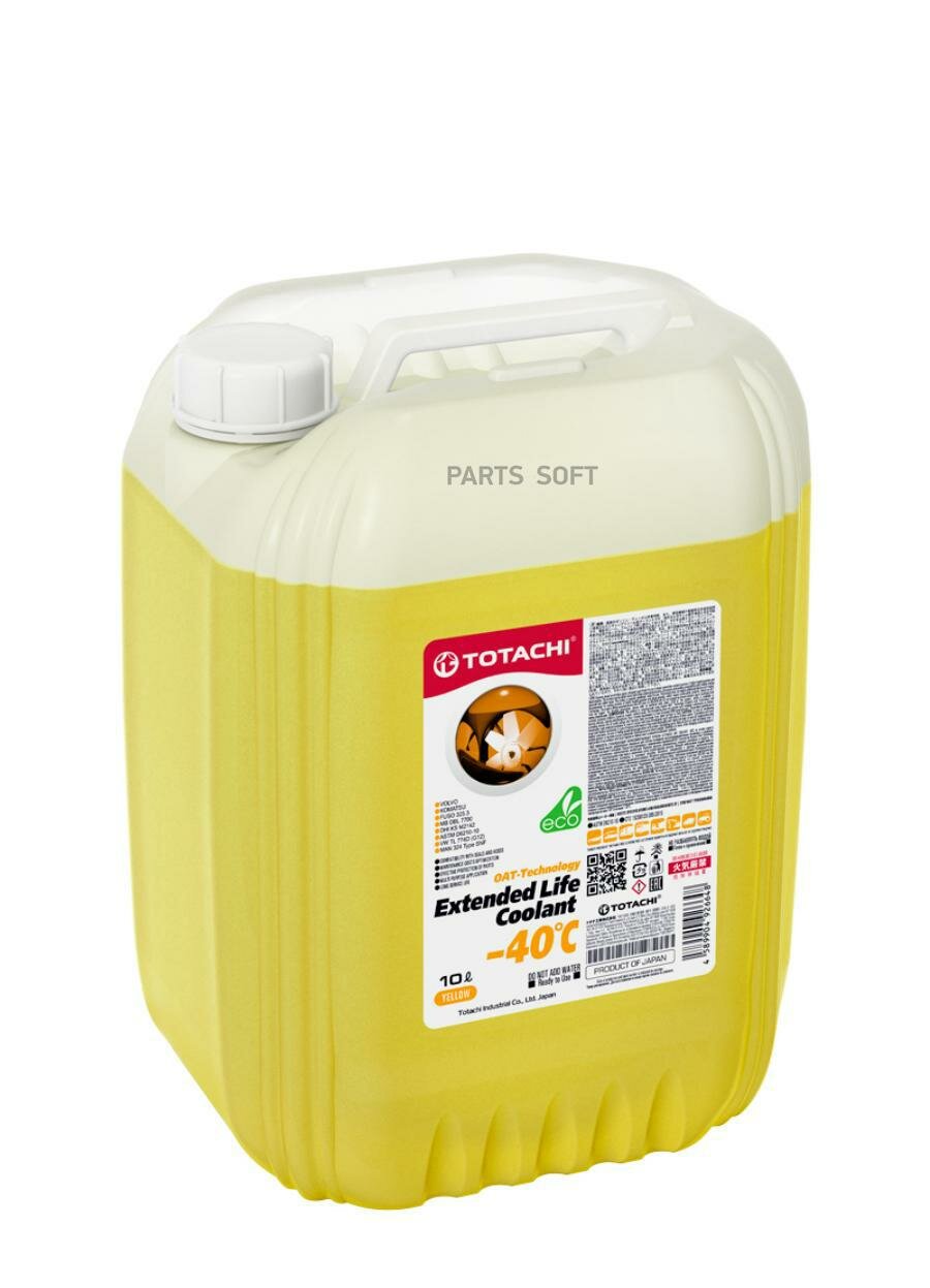 Жидкость охлаждающая низкозамерзающая totachi extended life coolant -40c 10л