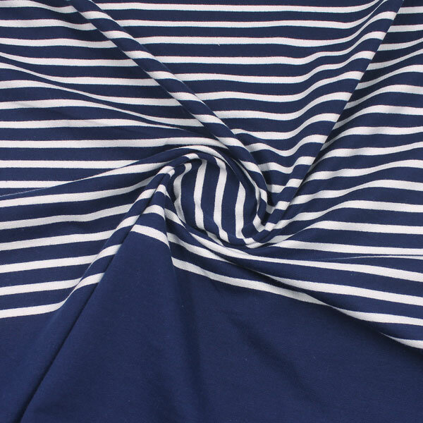 Ткань для шитья Ткани-100, футер 100%, 100x180см, для спорта, синяя/белая