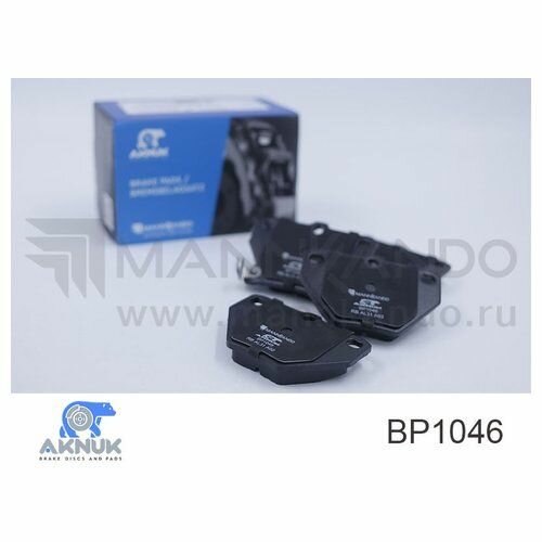 Колодки тормозные дисковые задние TOYOTA COROLLA (E12), 01/01 -/ PRIUS (W2), 08/03 - AKNUK BP1046 AKNUK BP1046