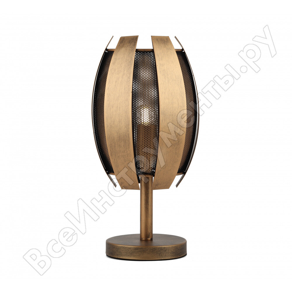 Настольная лампа Rivoli Diverto P1 античная бронза E27 1 40W Б0044558, Diverto в переводе с итальянского веселье