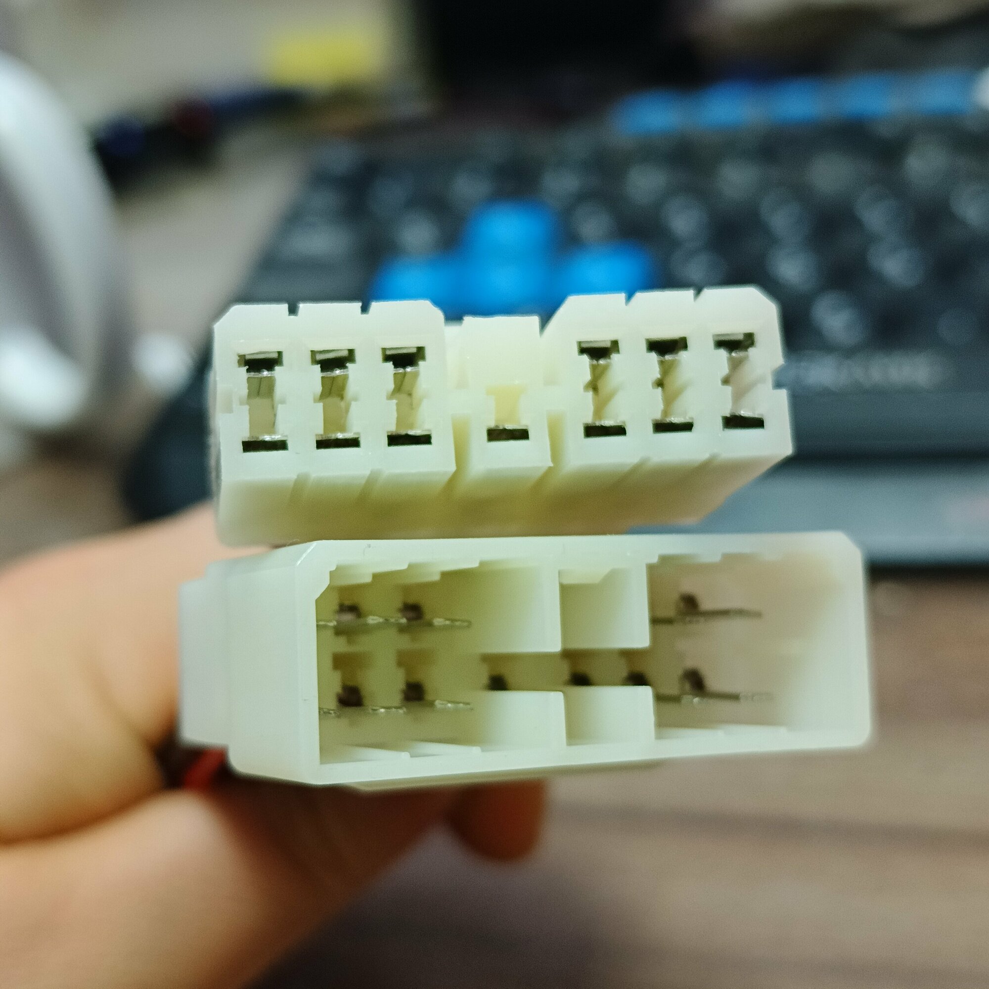 Разъем (штекер) 13 контактов блока предохранителей (мама+папа)