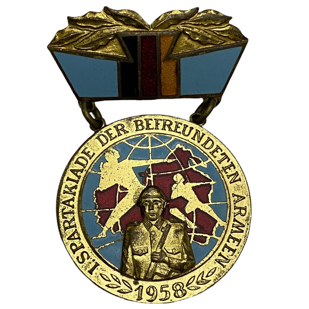 ГДР, медаль "I Spartakiade der befreundeten armeen" (I Спартакиада дружественных армий) 1958 г.