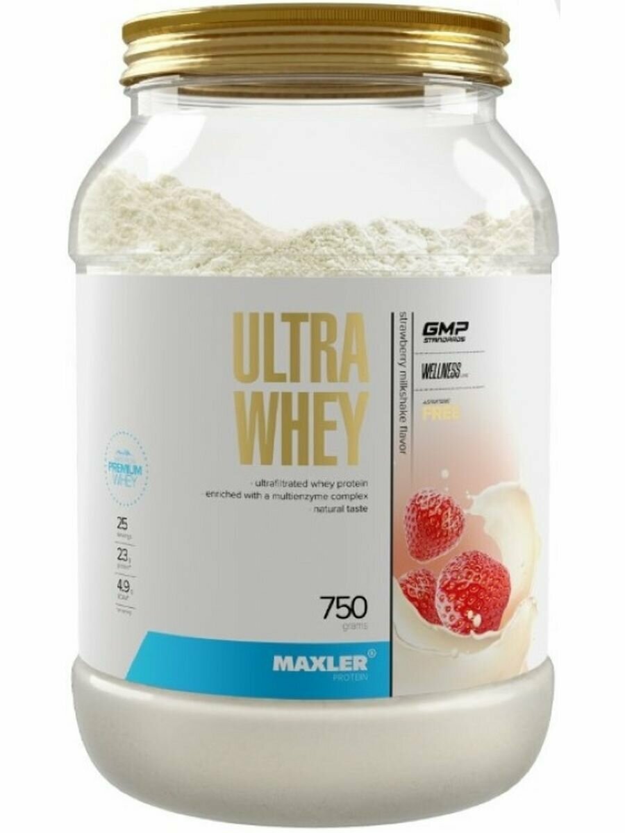 Maxler Ultra Whey 750g (can) (Strawberry Milkshake)