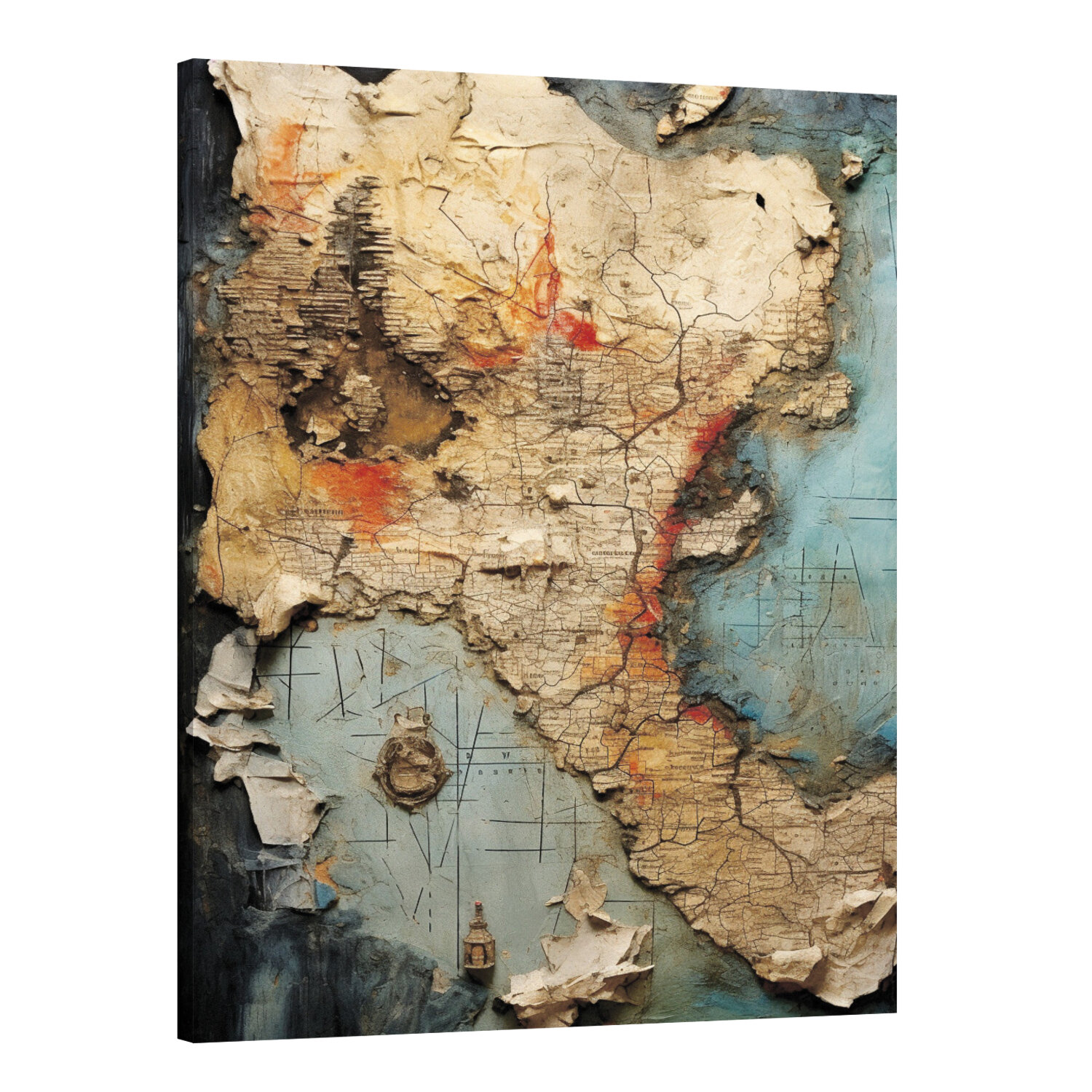 Интерьерная картина 50х70 "Карта сокровищ"