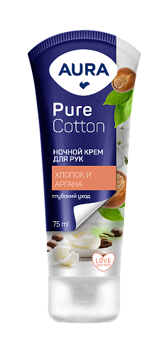 Крем для рук Aura Pure Cotton Ночной уход туба 75мл