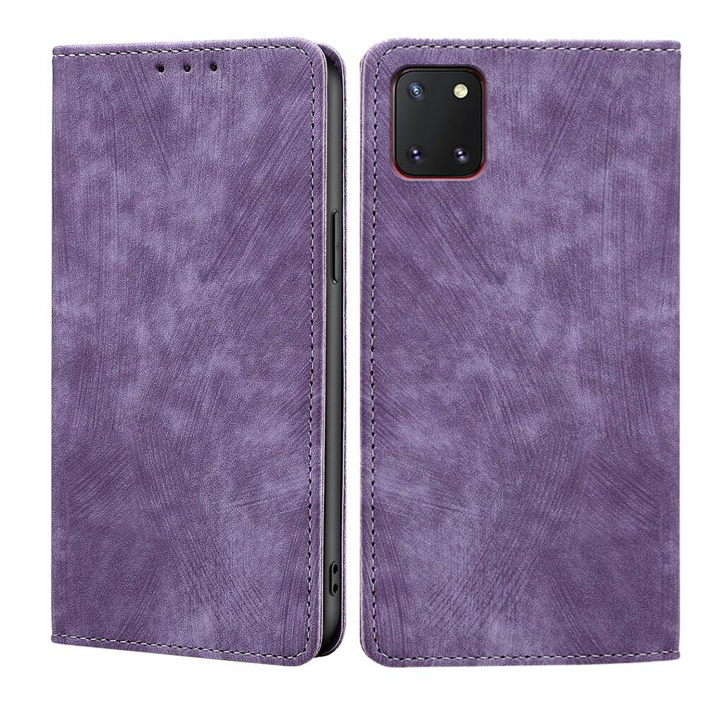 Чехол-книжка MyPads для Samsung Galaxy Note 10 Lite / A81 / Самсунг Ноте 10 Лайт / А81 мягкое прикосновение (фиолетовый)