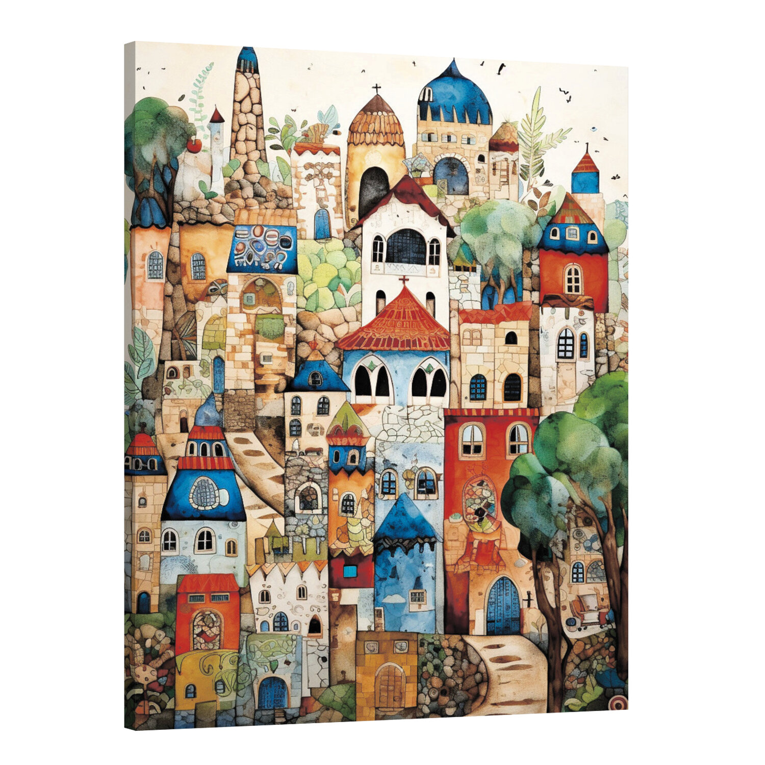 Интерьерная картина 50х70 "Деревня в стиле бохо"