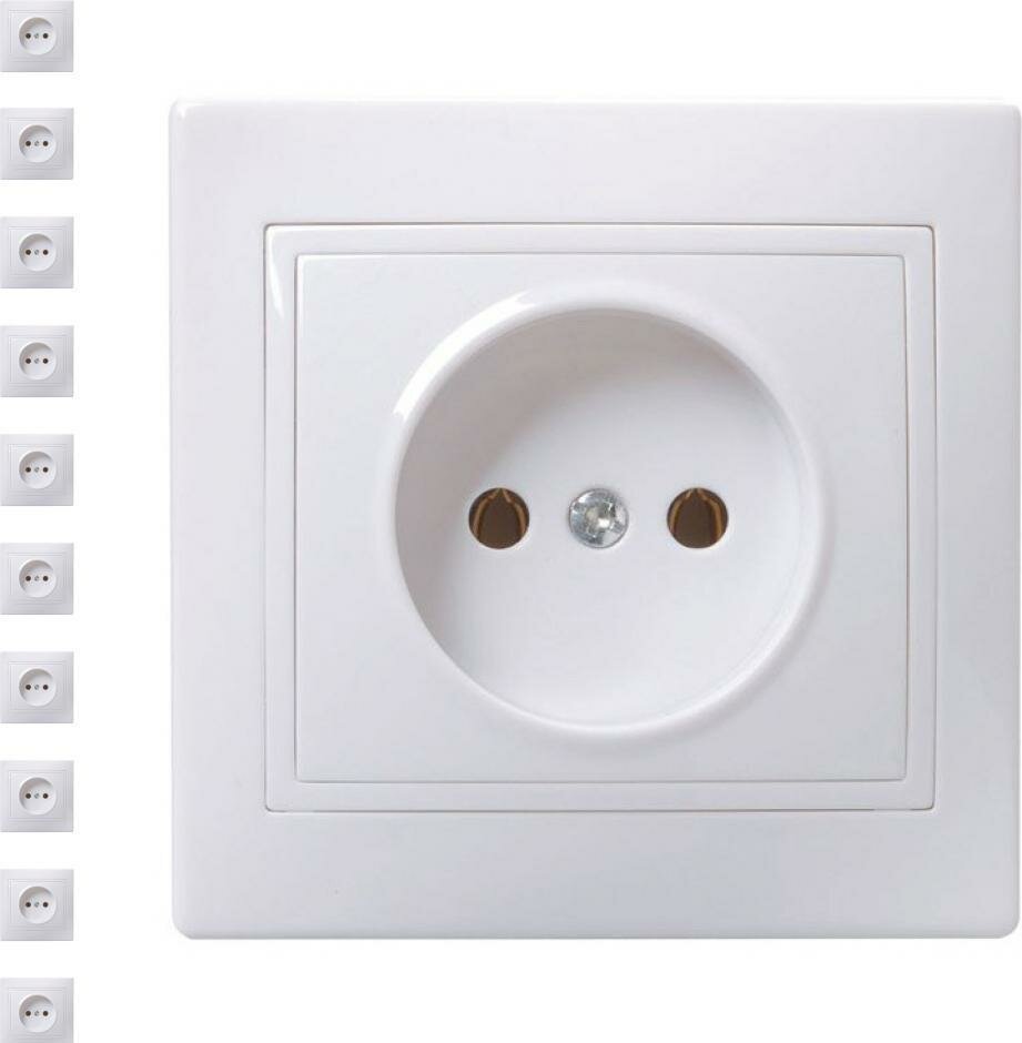 Розетка IEK Кварта белая (комплект из 10 шт)