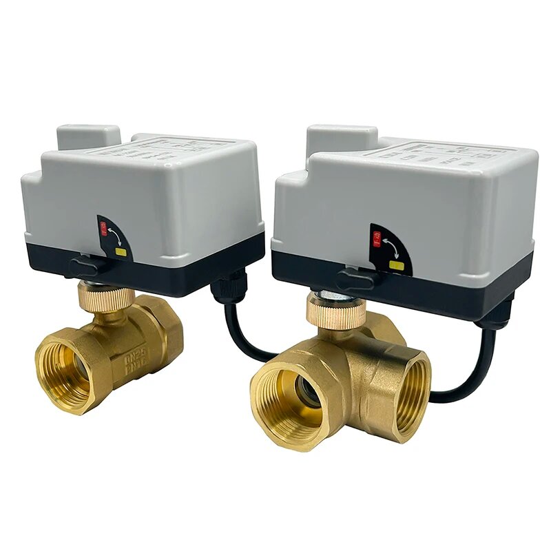 Латунные моторные шаровые клапаны DN15 DN20 DN25 DN50 ДН20, 220VAC, 2 Way