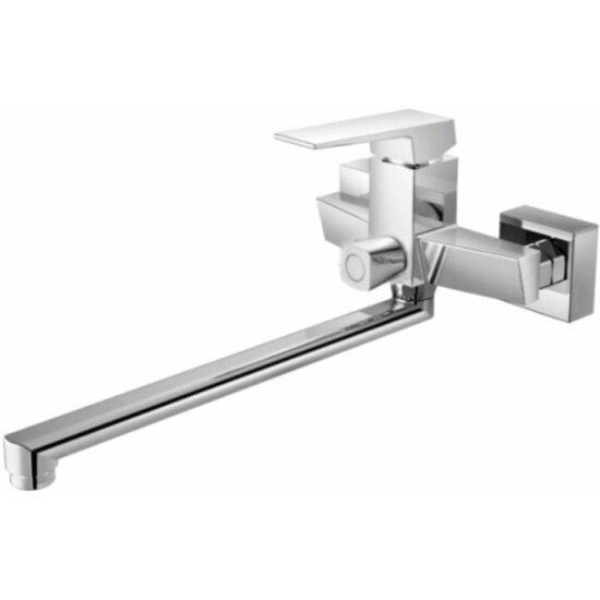 Смеситель для ванны Haiba HB22191, длинный излив, латунь, хром