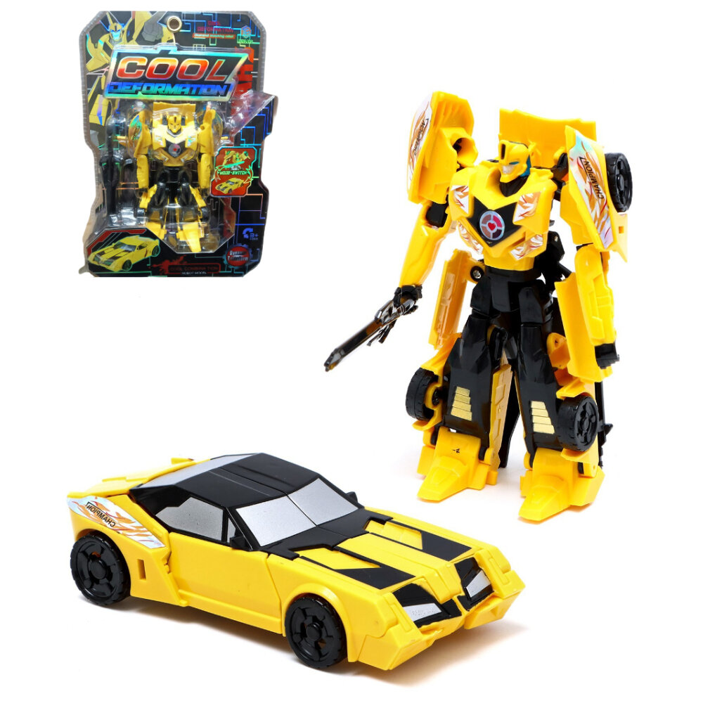 Игрушка для мальчиков 2 в 1, робот трансформер гоночная машинка 9,5 х 15 х 4 см, с мечом, SJ8809/FB8809