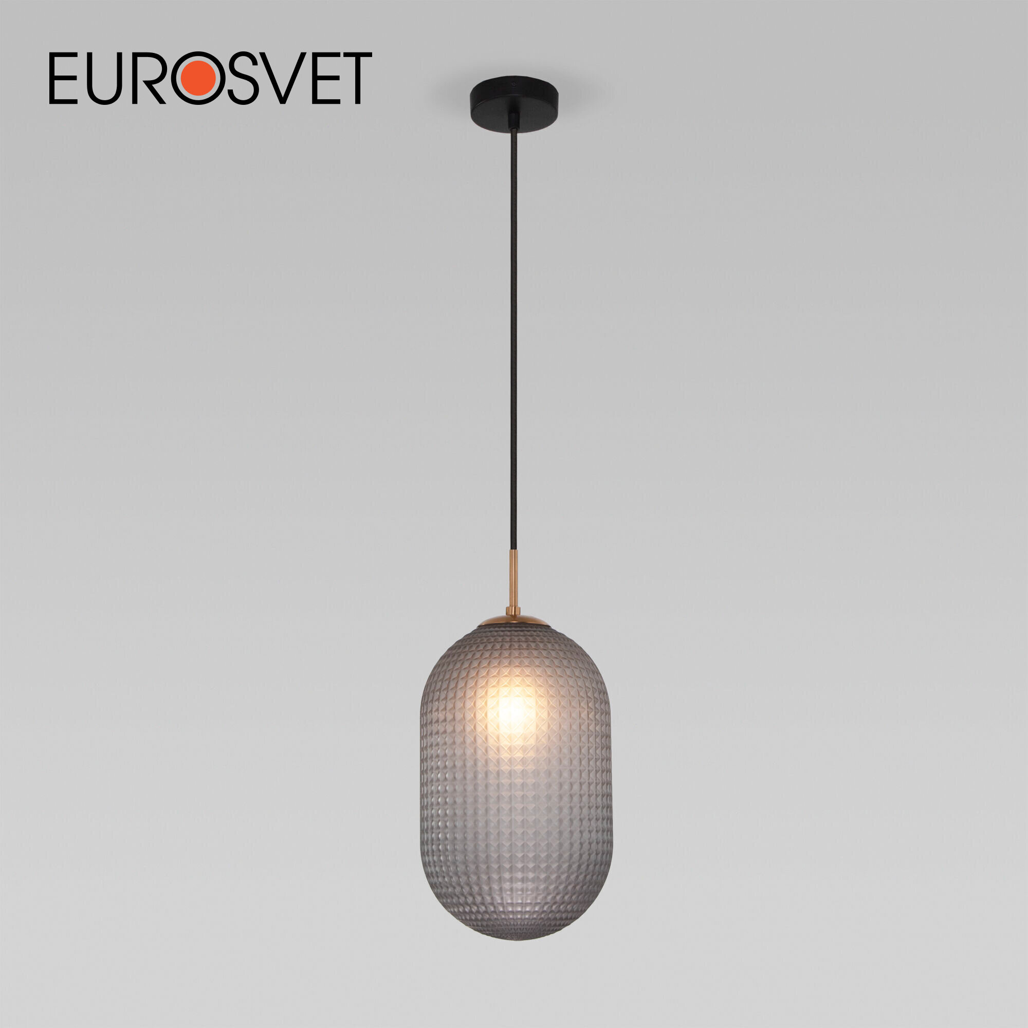 Подвесной светильник Eurosvet Gem 50261/1, E27, 60 Вт, серый