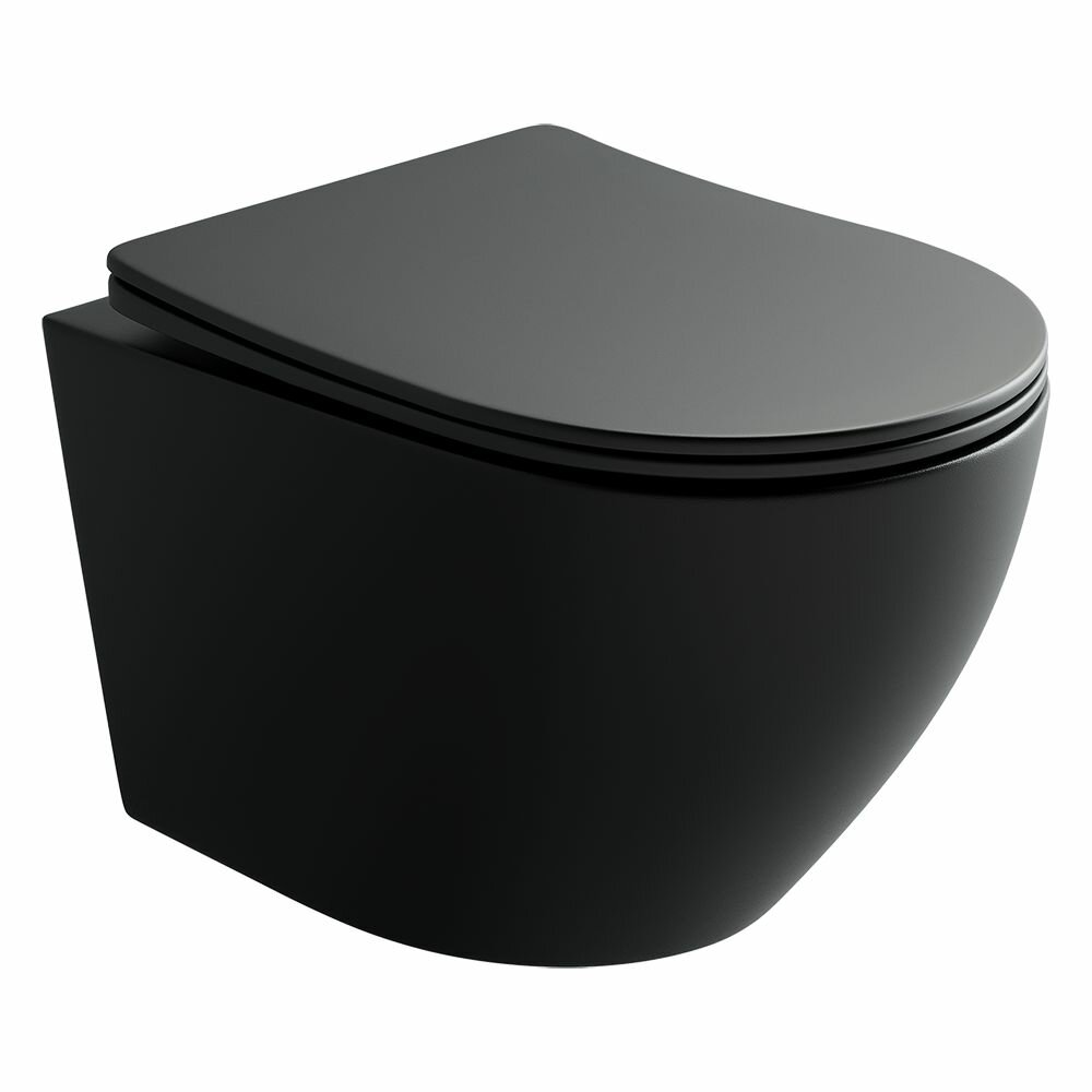 Унитаз подвесной Ceramicanova Uno Rimless INPCN11001MB черный матовый