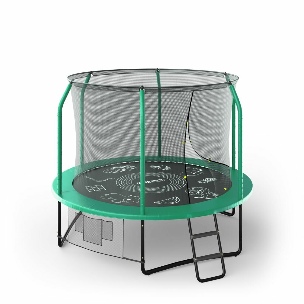 Батут UNIX line 8 ft (244 см) SUPREME GAME (Green)