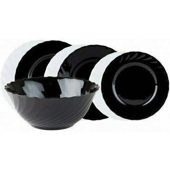 Столовый набор Luminarc трианон черно-белый 19пр (G8733)