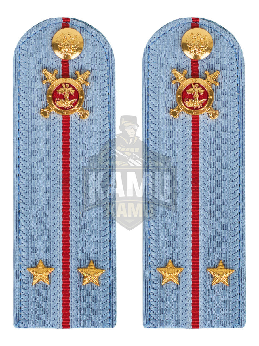 Погоны МВД на рубашку голубые пластик Звание Лейтенант