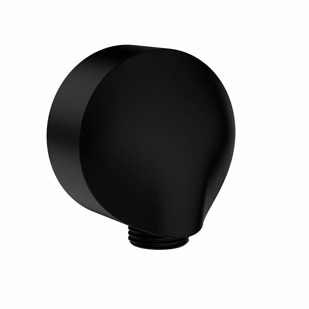 Подключение для душевого шланга из стены, черный AQUAme AQM8710MB