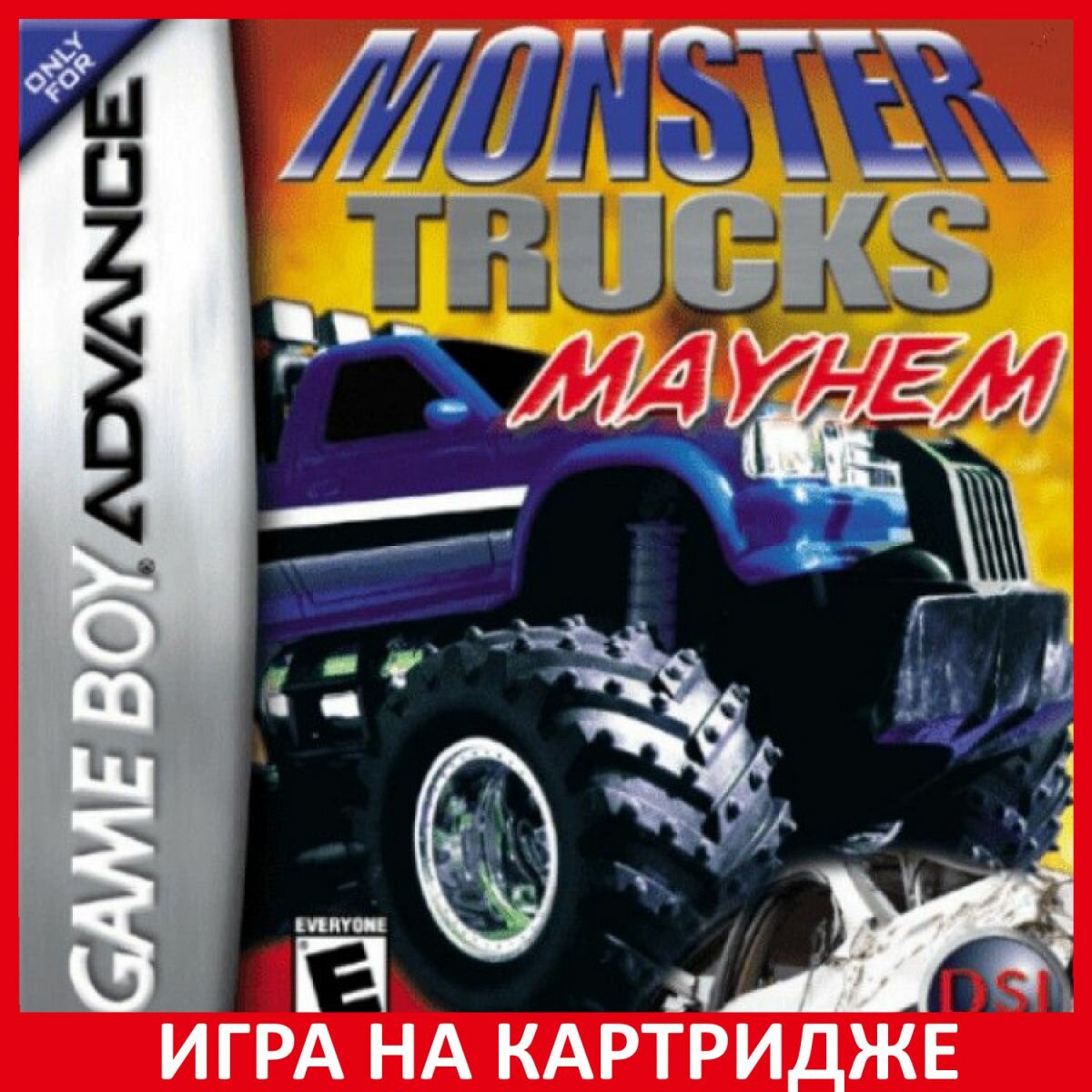 Игра Монстр-траки (Monster Trucks Mayhem) GBA Картридж на Nintendo game boy advance Английская версия