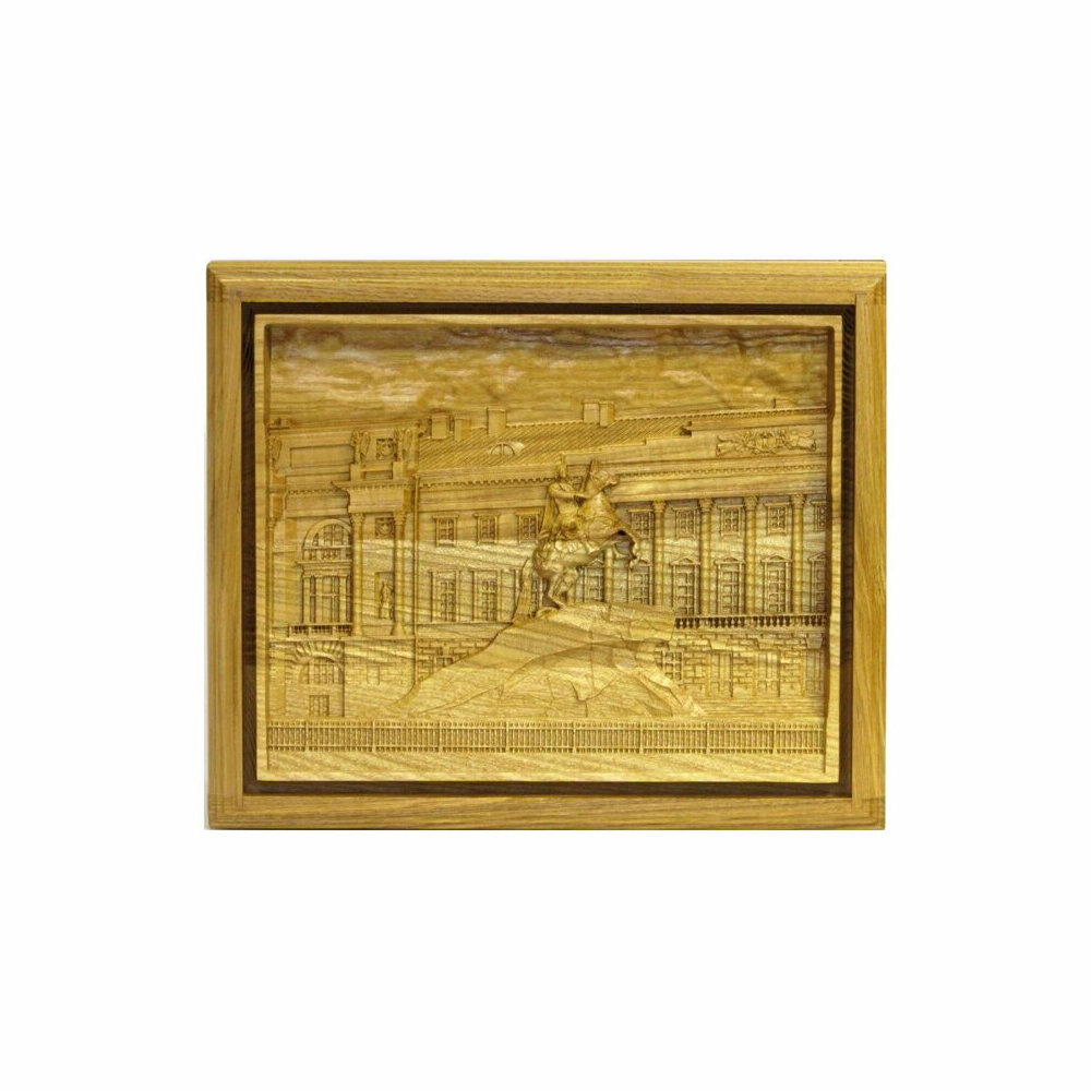 Шкатулка ювелирная резная трёхуровневая из мореного ясеня 24*20*13 см 999-RTB-104L