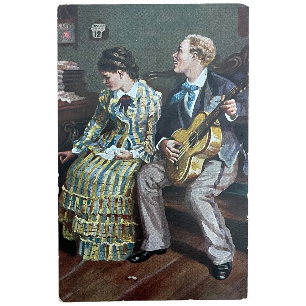 Почтовая открытка "Прянишников И. М. Жестокие романсы" 1900-1917 гг. Российская Империя