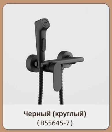 Смеситель c гигиенической лейкой для биде и унитаза, BELZ , латунь, черный