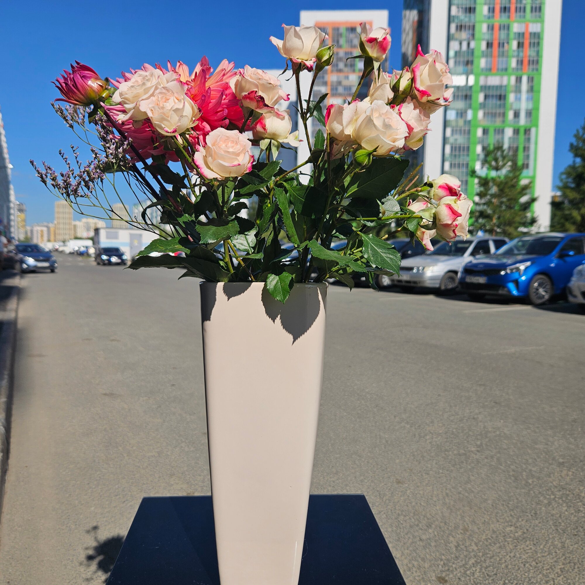 Керамическая ваза "Престиж" 31 см, декор и интерьер в дом.