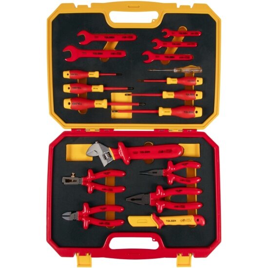 Набор диэлектрического инструмента Tolsen универсальный, 18 предметов