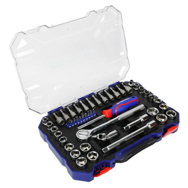 WORKPRO Набор бит и головок 3/8, 47 предметов для ремонта и сборки автомобилей