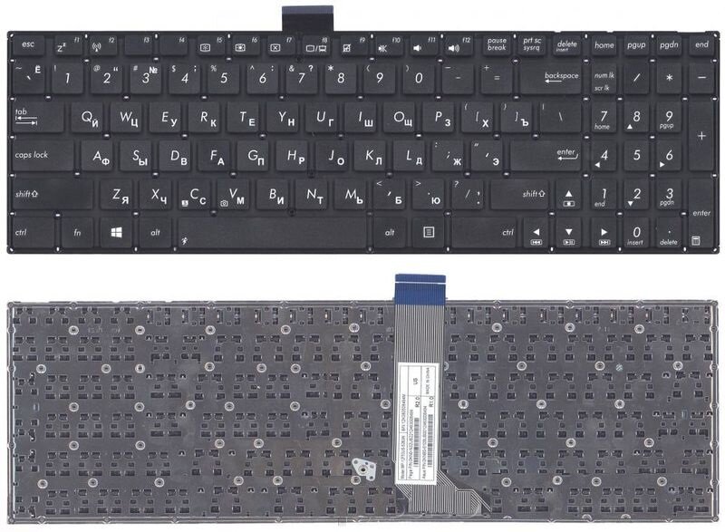 Клавиатура для ноутбука Asus X502, X502CA черная