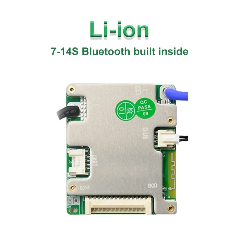 JBD Smart BMS для литиевой батареи электровелосипеда 14S 50A Uart BT, Li-ion Built-in BT