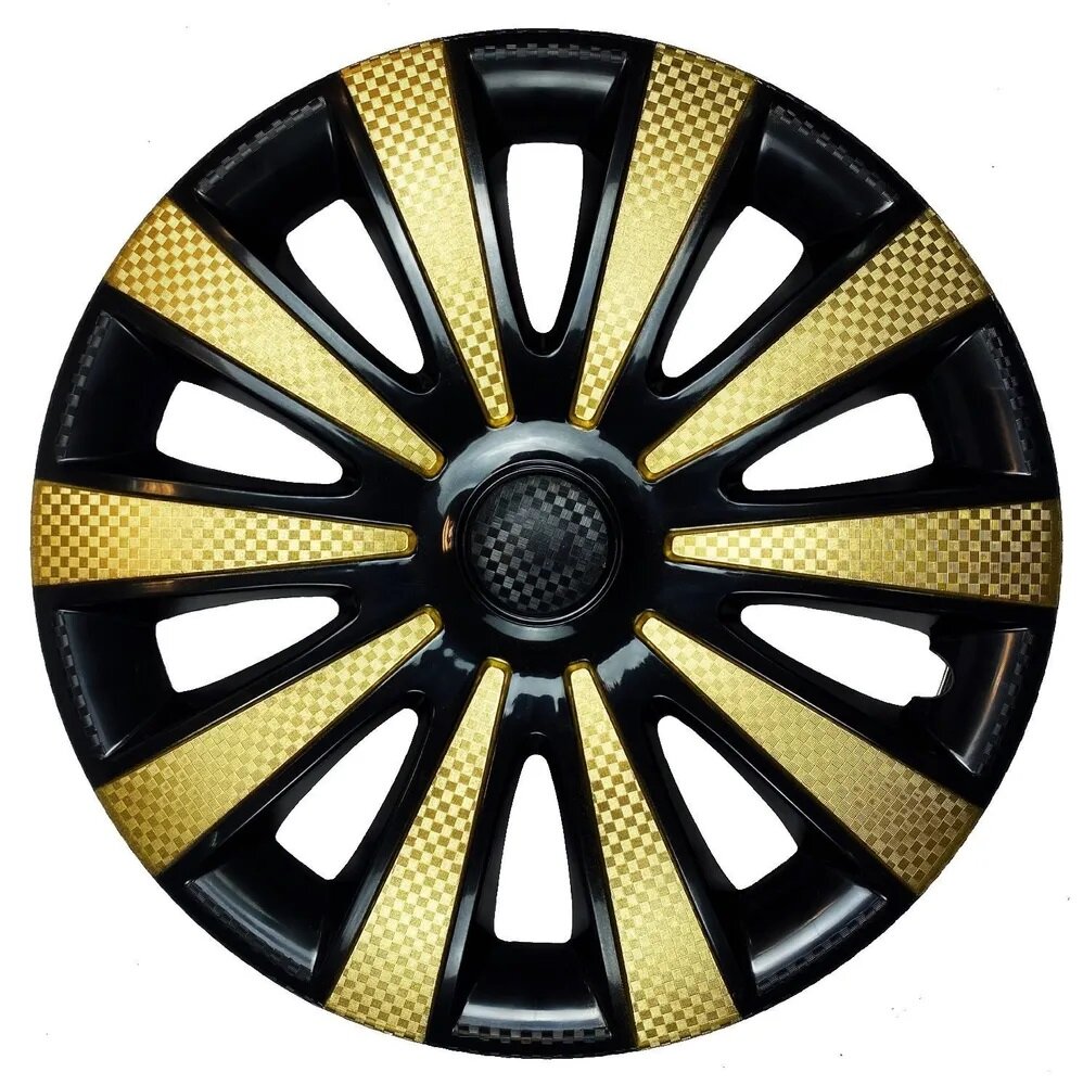 Колпаки R16 Карат Super Black Gold STAR 2шт карбон