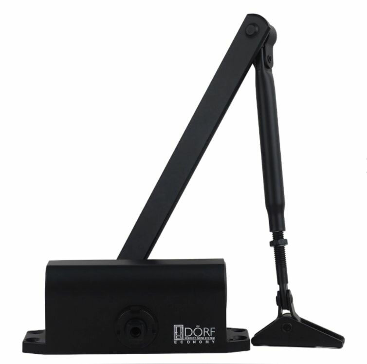 Доводчик дверной DORF ECONOMY до 45 кг черный