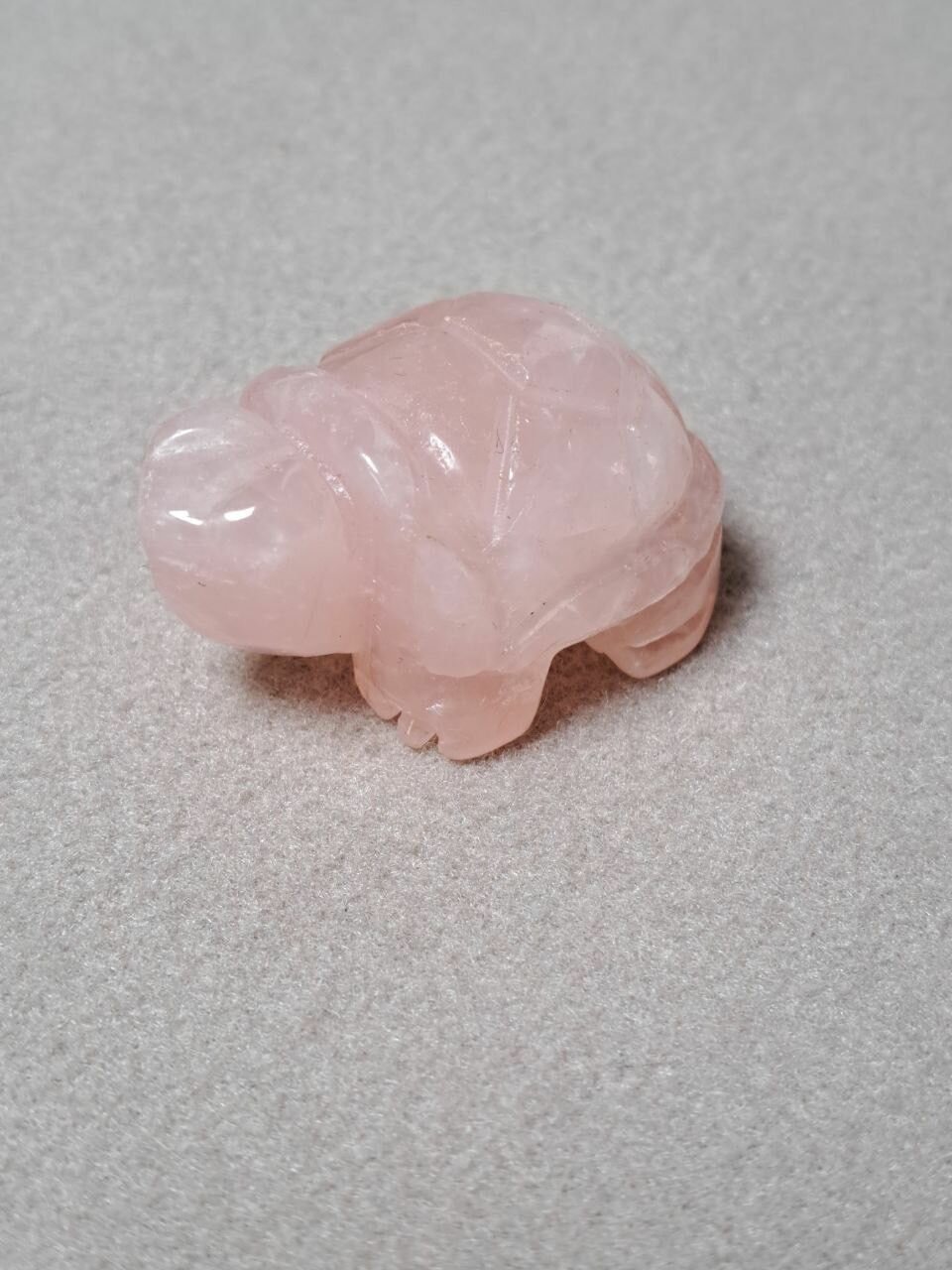 Статуэтка оберег и талисман эксклюзивная черепашка из натурального Розового Кварца