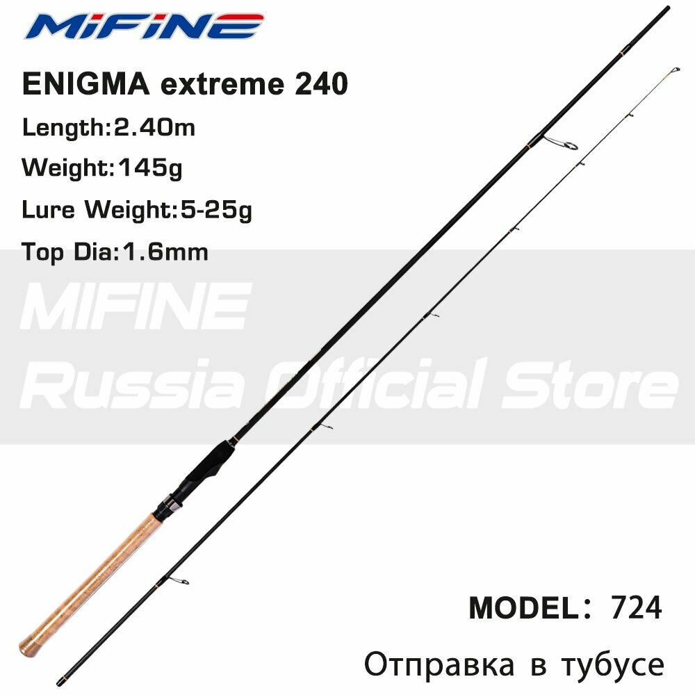 Штекерный спиннинг для рыбалки Mifine Pro ENIGMA extreme SPIN (5-25g) 240см