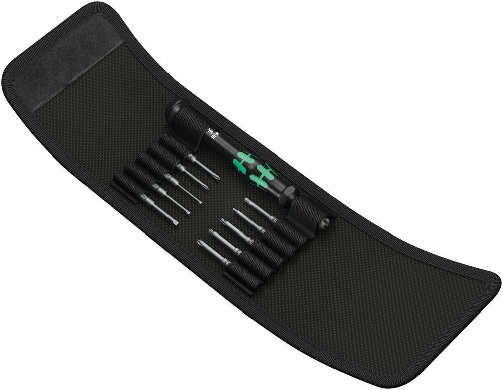 Kraftform Kompakt Micro 11 Universal 1 Набор бит прецизионных и рукоятки-битодержателя, 11 пр, хвостовик Halfmoon/HIOS 4 мм WERA WE-135938