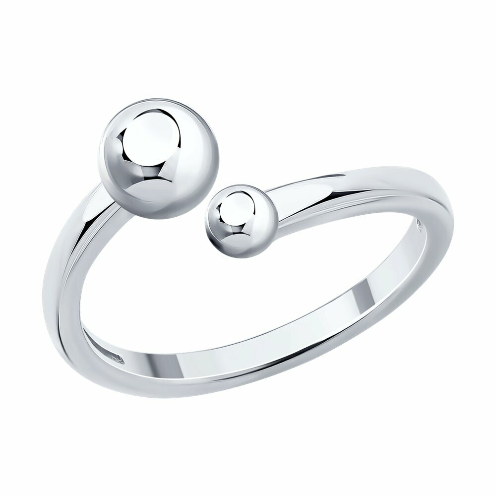 Кольцо широкое, серебро, 925 проба, родирование