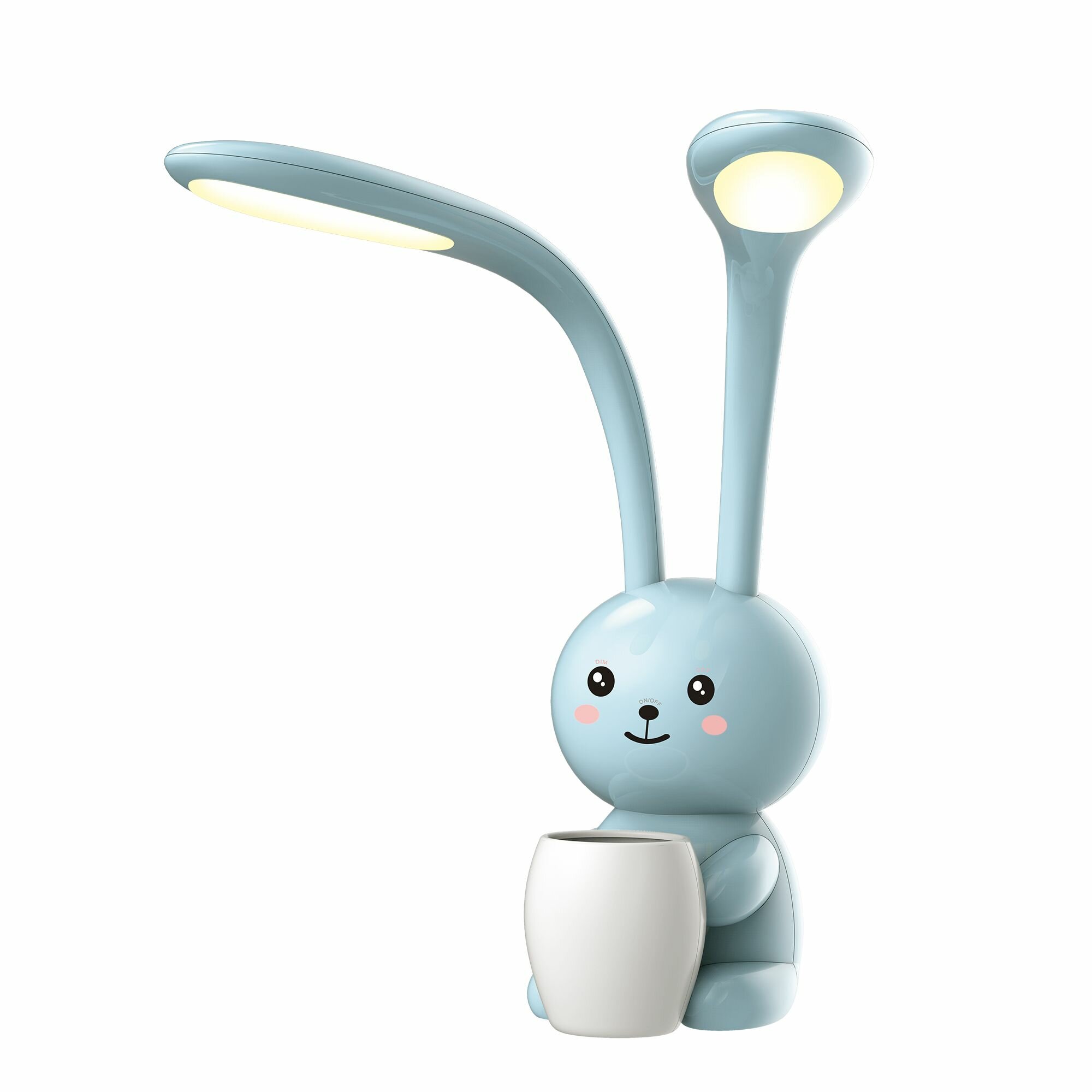 Светильник настольный 12W UL-00011723 ULM-D160 12W-3000-6000K-DIM BLUE Заяц синий