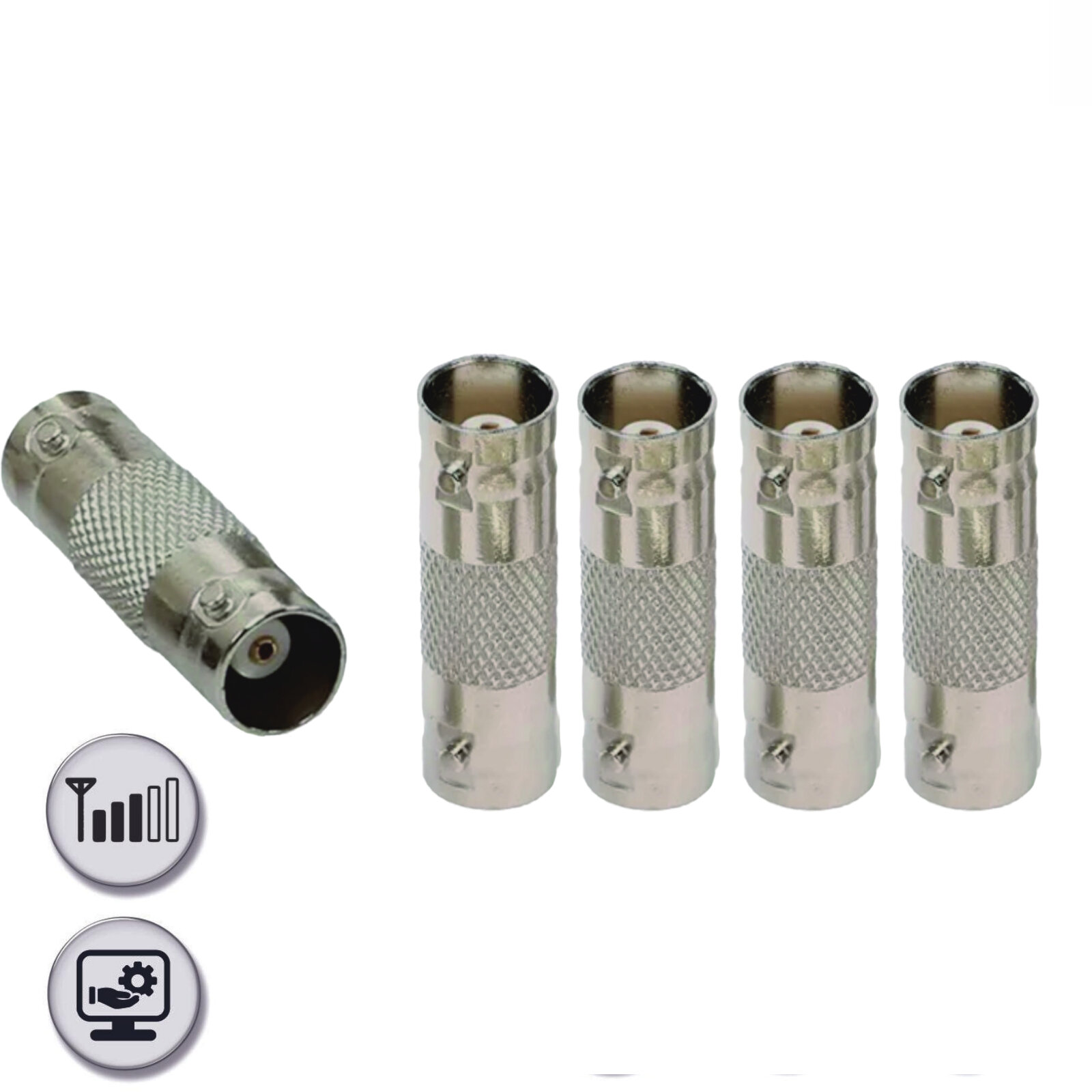 Переходник гнездо BNC (мама) - гнездо BNC (мама), 5 шт