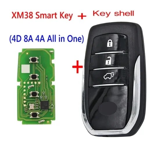 Xhorse XSTO01EN для Toyota XM38 Smart Key 4D 8A 4A «все в одном» с для KEY TOOL Plus Max VVDI2 VVDI Mini Поддержка обновления DAKA3 BUTTONS SUV