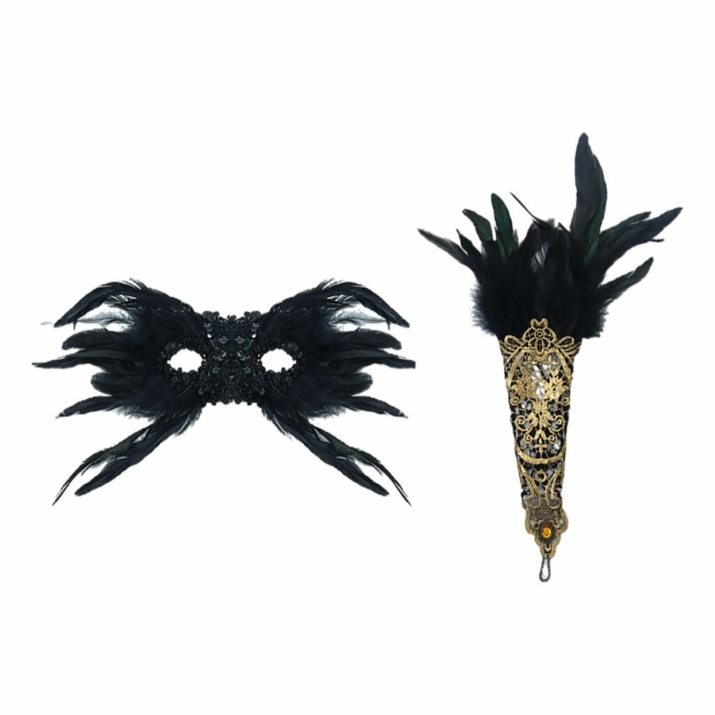 Набор аксессуаров в стиле 1920-х годов для маскарада (3 шт.)