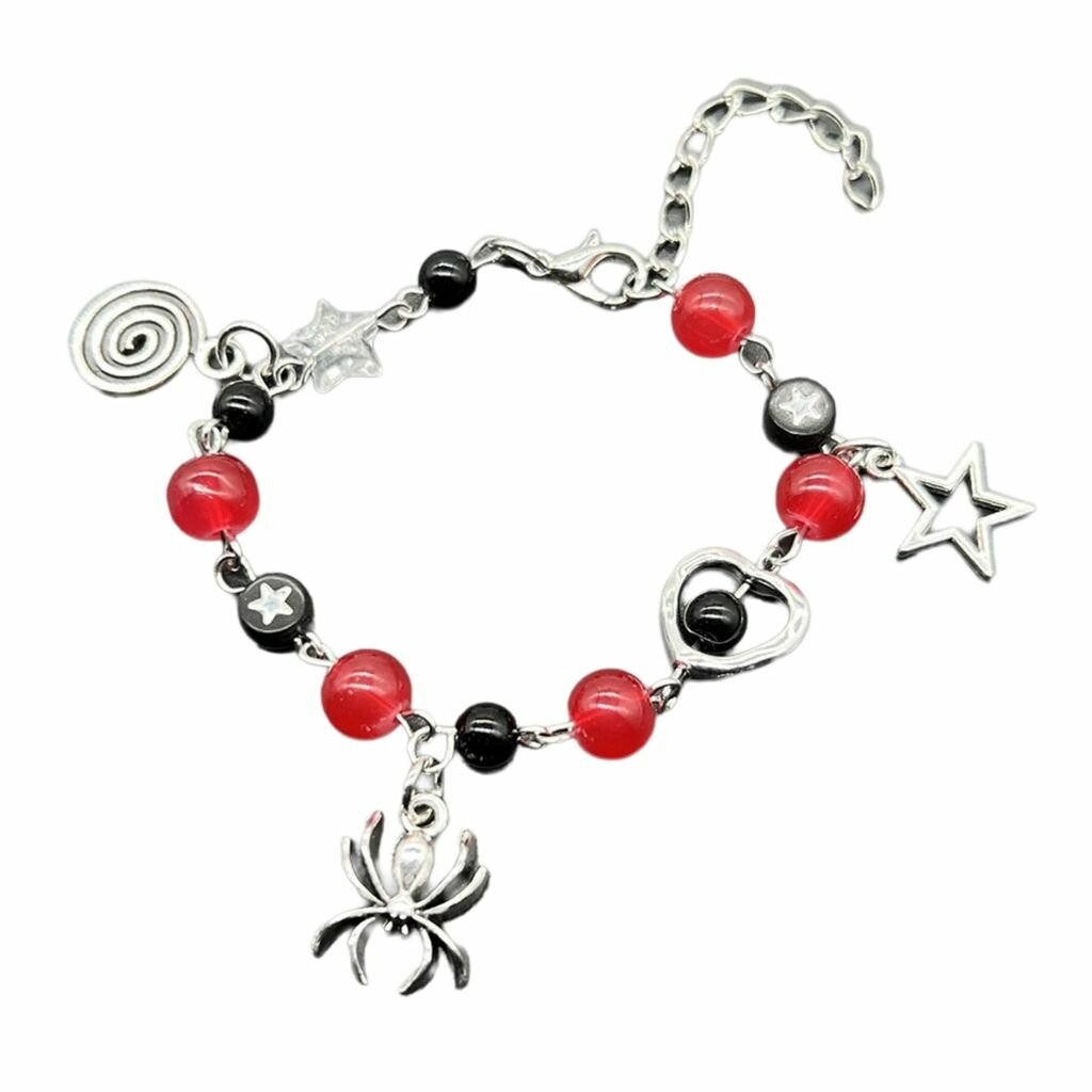 Украшения из бисера в виде пятиконечной звезды ручной работы паука-Red Spider 2