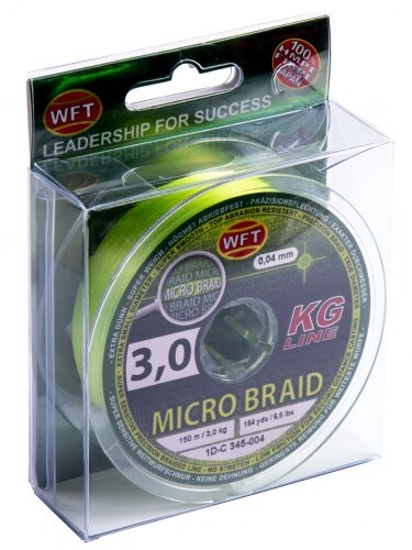 Леска плетёная WFT KG MICRO BRAID Chartreuse 150/0060