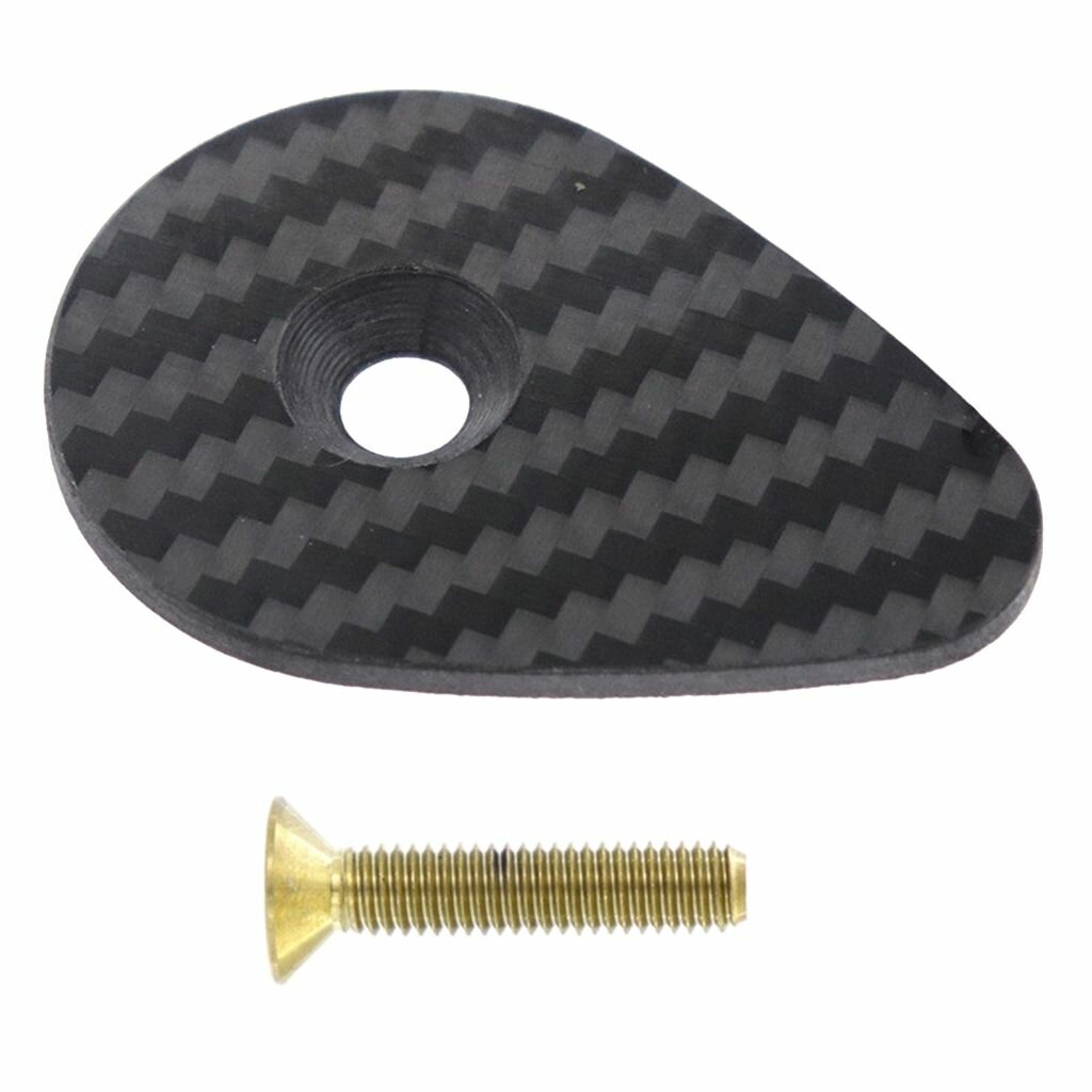 Запчасти для велосипедов, Крышка выноса руля из углеродного волокна - солнечная крышка с золотыми титановыми винтами