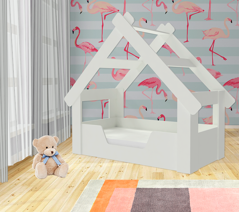 Кровать односпальная Домик Кариви 2 Белый